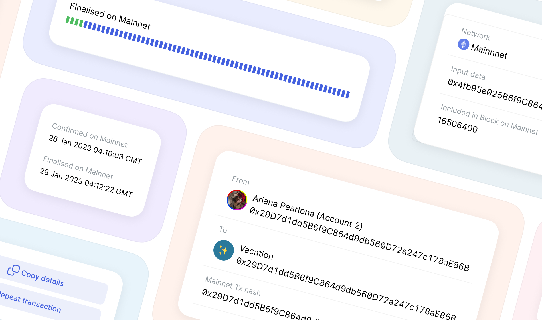 Understand transaction confirmations and statuses — Status